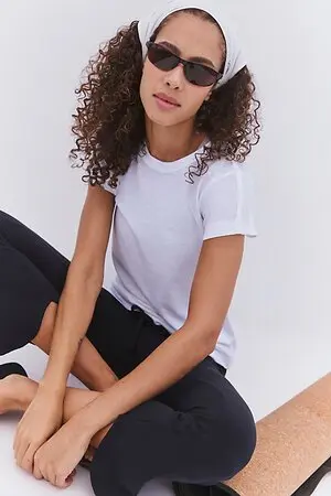 Free People Long And Lean Burnout Tee - White