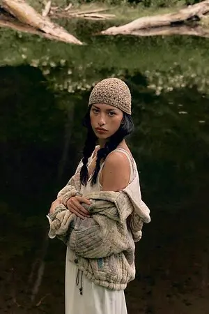 Free People Peggy Knitted Skull Cap - Light Purple