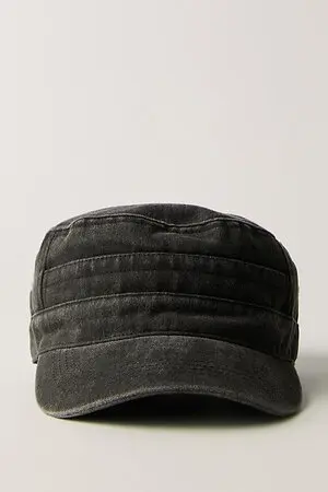 Free People Lola Cadet Hat - Washed Black