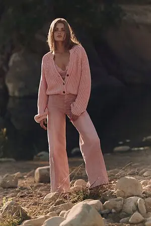 Free People Sweet Nothing Cotton Cardigen - Prairie Sunset