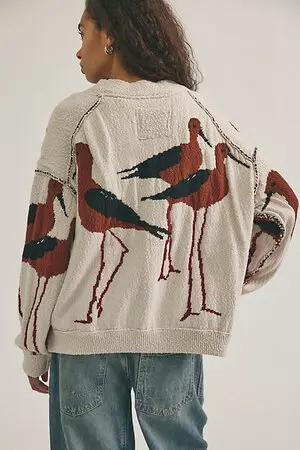 Free People We The Free Sandpiper Cotton Cardigan - Ivory Combo