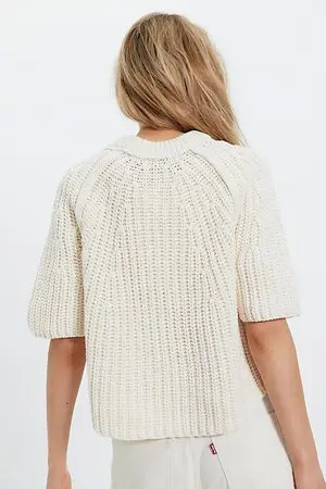 Free People Amy Cotton Sweater Tee - Ivory