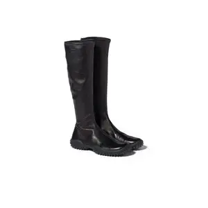 Miu Miu Stretch Nappa Leather Boots - Black