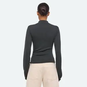 Helmut Lang Button Turtleneck - Forest Night