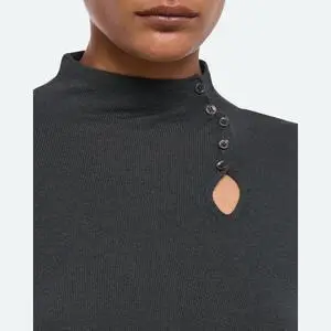 Helmut Lang Button Turtleneck - Forest Night