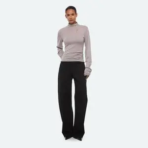 Helmut Lang Button Turtleneck Light Grey
