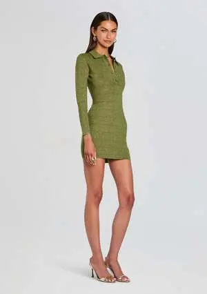 Retrofete Siona Metallic Bandage Knit Dress