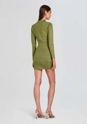 Retrofete Siona Metallic Bandage Knit Dress