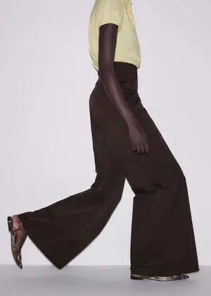 ME+EM High Waist Wide-leg Trousers - Cocoa Brown