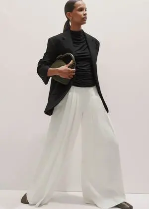 ME+EM Satin Back Crepe Wide Leg Trouser