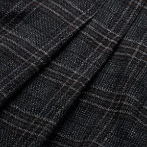 ME+EM Wide Leg Check Trousers - Charcoal