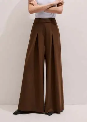 ME+EM Very Wide-leg Pant - Walnut Brown