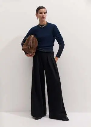 ME+EM Wide-leg Trousers - Black