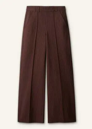 ME+EM Pinstriped Wide-leg Trousers