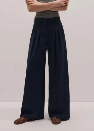 ME+EM Pinstripe Perfect Pleat Front Pant