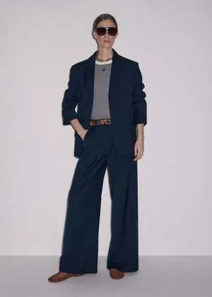 ME+EM Pinstripe Perfect Pleat Front Pant