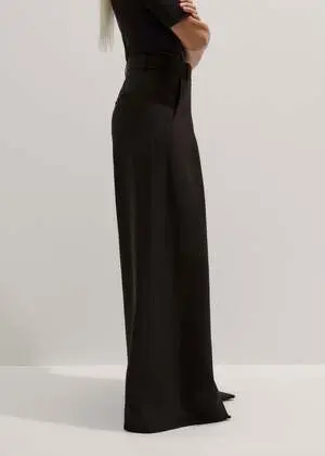 ME+EM Ultra Wide-leg Pleated Wool Trousers