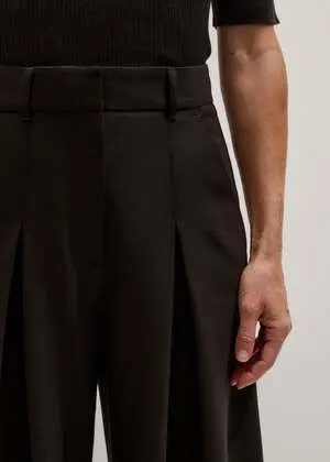 ME+EM Ultra Wide-leg Pleated Wool Trousers