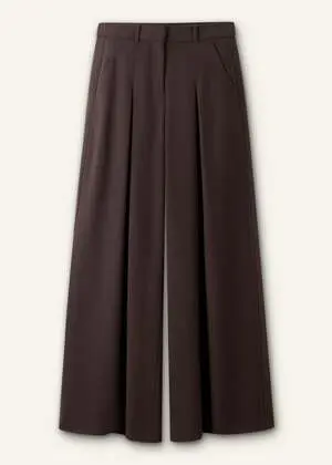 ME+EM Ultra Wide-leg Pleated Wool Trousers