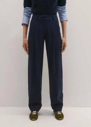 ME+EM Pleat Front Pant - Deep Indigo Blue