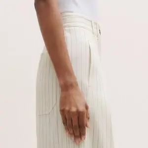 ME+EM Wide-leg Pinstripe Trousers