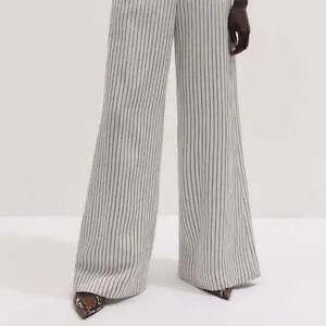 ME+EM High Waist Wide Leg Striped Trousers