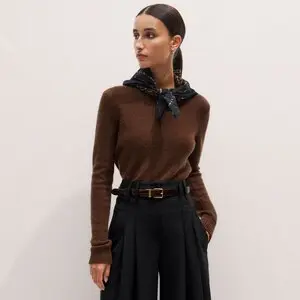 ME+EM Wool Pleated Wide-leg Trousers