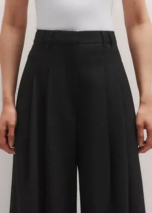 ME+EM Wide-leg Pleat Pant