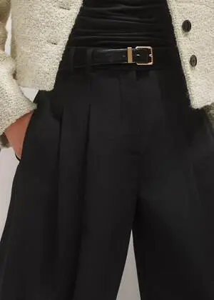ME+EM Wide-leg Pleat Pant