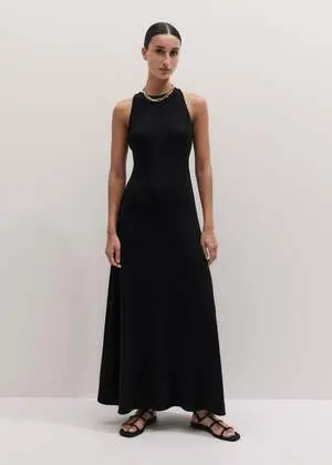 ME+EM Sleeveless Fit And Flare Maxi Dress - Black