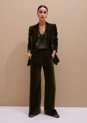 ME+EM Velvet Pant - Intense Olive