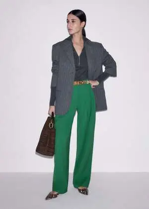 ME+EM Tailored Exaggerated Tapered Trousers