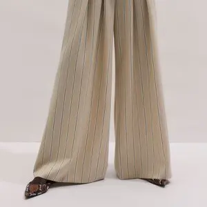 ME+EM Ultra-wide Leg Striped Tailored Trousers