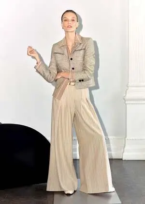 ME+EM Ultra-wide Leg Striped Tailored Trousers