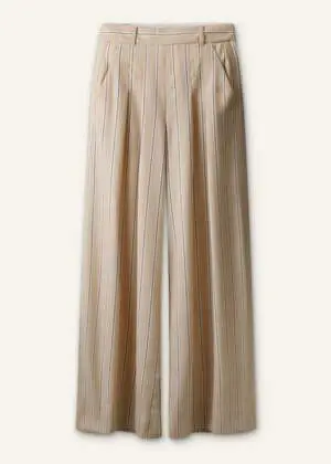 ME+EM Ultra-wide Leg Striped Tailored Trousers