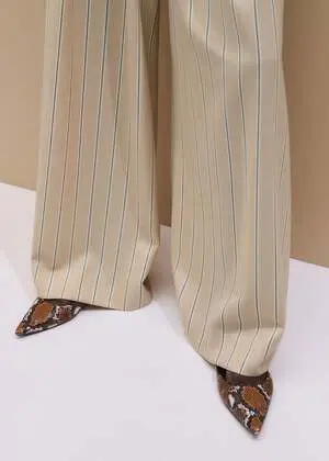 ME+EM Ultra-wide Leg Striped Tailored Trousers