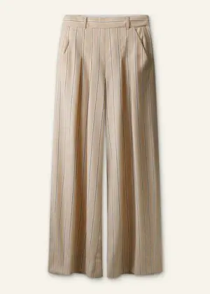 ME+EM Ultra-wide Leg Striped Tailored Trousers