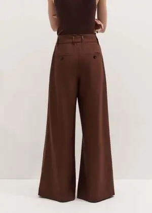 ME+EM Pleated Wide-leg Trousers