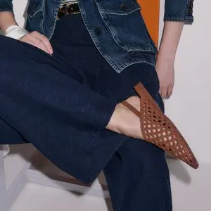 ME+EM Wide-leg Bouclé Trousers - Navy