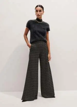 ME+EM Wide-leg Striped Trousers