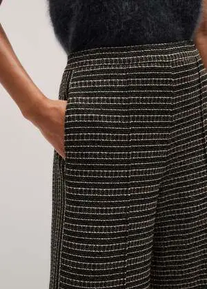 ME+EM Wide-leg Striped Trousers