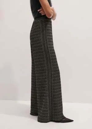 ME+EM Wide-leg Striped Trousers