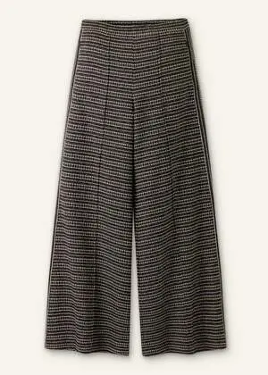 ME+EM Wide-leg Striped Trousers