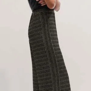 ME+EM Wide-leg Striped Trousers