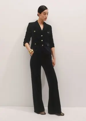 ME+EM Velvet Pant - Midnight Navy