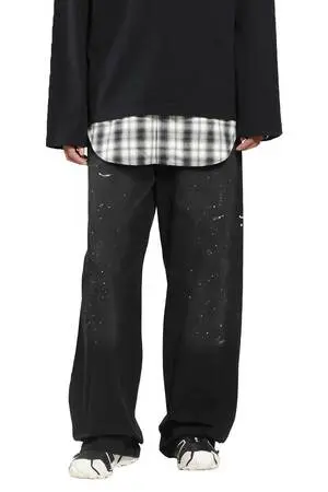 Acne Studios Washed Cotton Drawstring Trousers - Black
