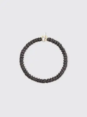 DODO Titanium Rondelle Bracelet With Yellow Gold Brisè Ring Clasp
