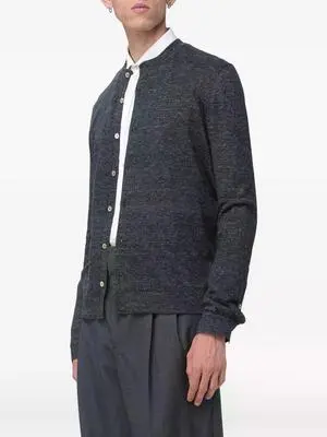 Brunello Cucinelli Button-front Slub Texture Sweater - Grey