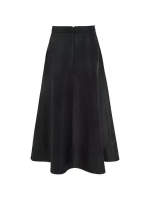 Karl Lagerfeld Faux-leather Panelled Flared Skirt