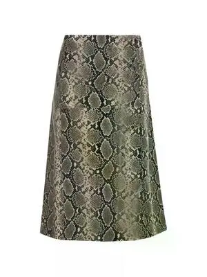 Karl Lagerfeld Faux Python Midi Skirt